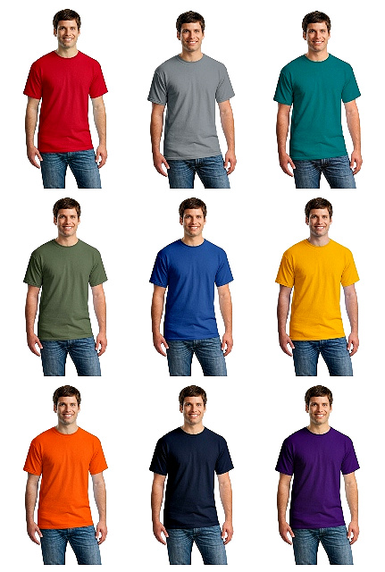 #273-GL-N 'Gildan' T-Shirts Colors S to 3XL $1.25 Each (72 Pieces ...