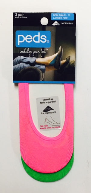 #6-PD-9338 Peds Women's Microfiber Liner Sock Shoe Size 8-12 - $.15 per ...