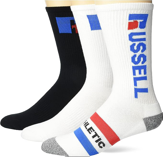 #9-RS-6069 'Russell' Crew Men's Athletic Socks - $1.50 per 3 pair pack ...