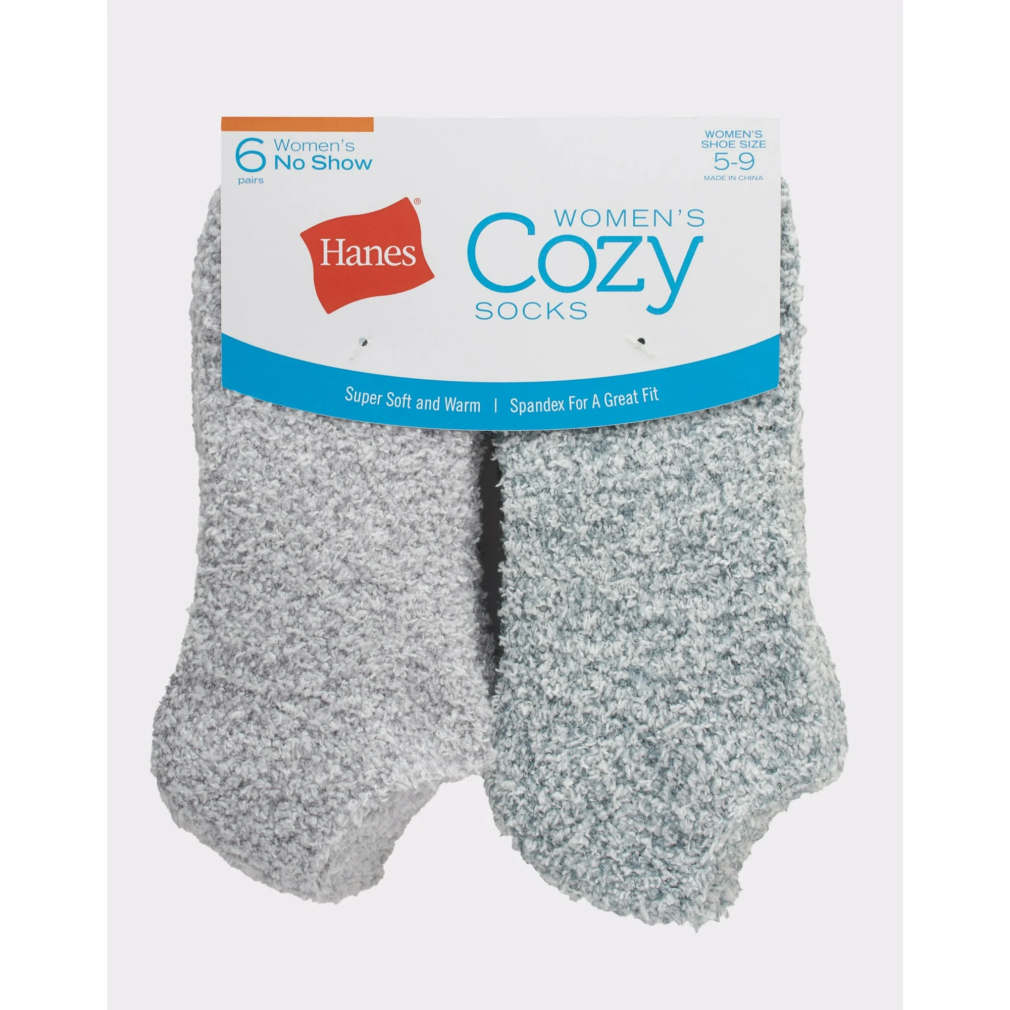 #6-H-4161 Women's 'Hanes' Cozy Socks - $1.50 Per 6 Pair Pack (18 Packs ...
