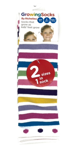 #4-GS-4090 Girls Growing Socks - $.80 per pack of 2 (11 Packs) - North ...