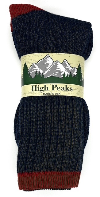 #9-SM-MW 'High Peak' Merino Wool (60%) Boot Socks $4.00 Per Pack (30 ...